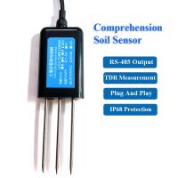 China 304 Stainless Steel RS485 Soil Temperature Humidity EC Sensor for Soil Moisture Testing for sale