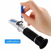 China Portable Refractometer 0-10%Brix Digital Test Meter 0-100%Salinity Automatic Temperature for sale