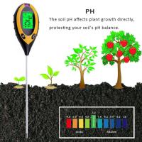 China Soil Light Test Range 0-2000 PH Meter Moisture Tester for Potted Plants Gardens 4 in 1 for sale