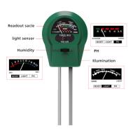 China Stainless Steel Tube Probe 3 In 1 Moisture/Light/Ph Tester for Plant/Lawn/Farm/Garden for sale