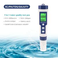 China 5 in 1 PH/Salinity/Temp/TDS/EC Testing Meter TP16 Water Digital Tester Ideal Detector for sale