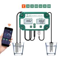 China 6-in-1 Wifi Water Tester for PH/EC/TDS/SALT/G.S/Temp Meter TUYA APP Online Monitoring for sale