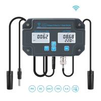 China Customized Wifi Water Tester PH-3988 6 in 1 Salt S.G.Temp PH EC TDS Meter for Aquariums for sale