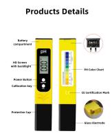 China Compact and Lightweight Digital Pen Type Tester for Measuring Water Acidity 102g for sale