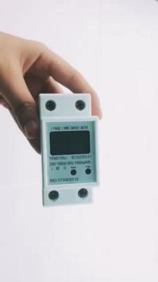 China ISO 9001 Factory YEM015SJ Single Phase Electronic Energy Meter Din Rail LCD Display Power Meter for sale