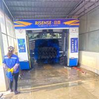 China Risense Full Automatic Rollover Car Wash System Machine with 5 Brushes and air Dryer for Sale for sale