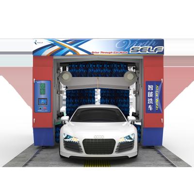 China Risense 5 Brushes High Pressure Water Rollover Type Car Washing Automatic Machine Set with Wheel Brushes (CF-360) for sale