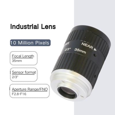China Customized F2.8 Aperture Machine Vision Lens 10MP 35mm C Mount FA Lens for sale