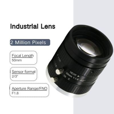 China 2MP Industrial Machine Vision C Mount Lens 50mm For Connector Pin Inspection for sale