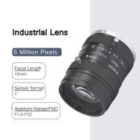 China F1.6 Industrial Machine Vision Lens 16mm 5MP Resolution Factory Automation Lens for sale