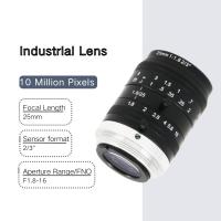 China Industrial Machine Vision C-Mount Lens with 10MP Resolution 25mm Focal Length and 420-1000nm Wavelength for sale