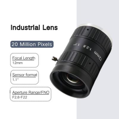 China 20MP Resolution 12mm Focal Length F2.8 Aperture C-Mount Industrial Machine Vision Lens for sale