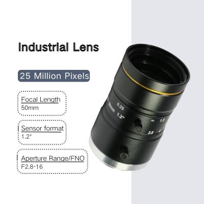 China 25MP Resolution 50mm Focal Length C-Mount Industrial Machine Vision Lens with 420-1000nm Wavelength for sale