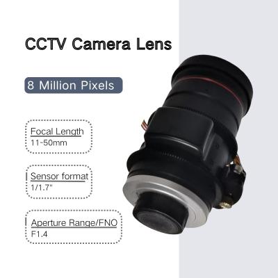 China 8MP CS Mount Surveillance Camera Lens F1.4 Motorized P Iris 5X Varifocal Lens Waterproof for sale