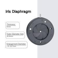 China 32.5mm OD Industrial Machine Vision Iris Diaphragm With 1.5-18.7mm Adjustable Aperture for sale