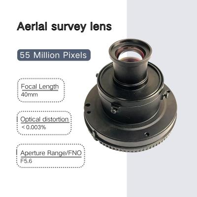 China 55MP Full Frame 40mm F5.6 SONY EX-E Mount Aerial Survey Lens Ultra Low Distortion <0.003% 42.5g Lightweight UAV Drone Mapping Camera Lens for sale