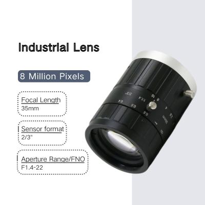 China 8MP 35mm C Mount Machine Vision Lens Industrial Camera Lens For PCB Inspection for sale