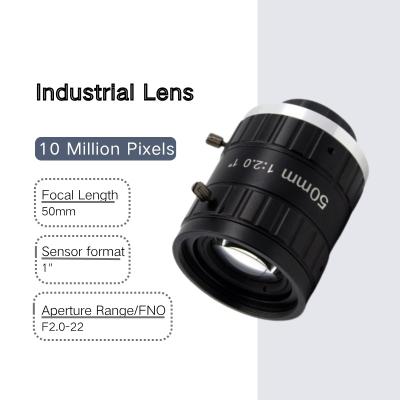 China F2.0 Aperture Industrial Machine Vision Lens 10MP High Resolution Custom Design for sale