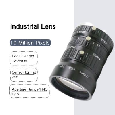 China 12~36mm Focal Length C Mount Industrial Lens 420~1000nm Wavelength for Machine Vision for sale