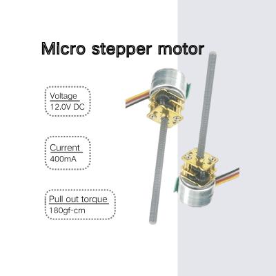 China 15mm 12V DC Lead Screw Stepper Motor with Precision Linear Motion and Metal Gearbox for sale