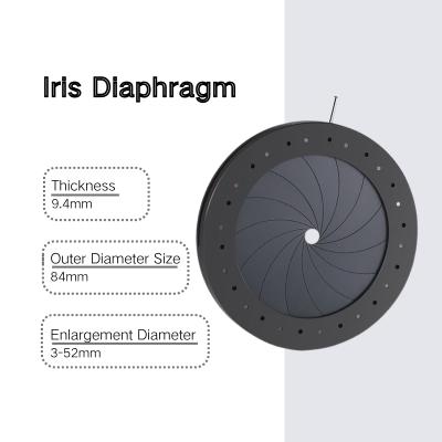 China Multi Blade Design Steel Industrial Camera Iris With Variable Aperture 3mm To 52mm for sale