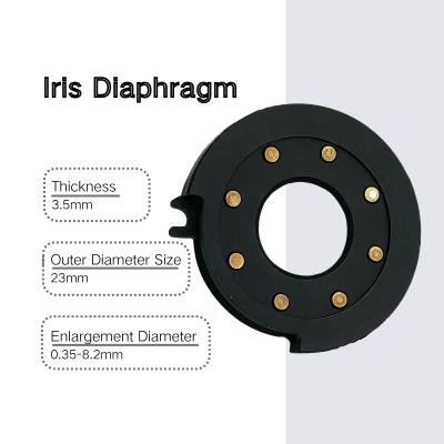 China Corrosion Resistant Steel Manual Iris Aperture 8 Blade Design For Optical Instruments for sale