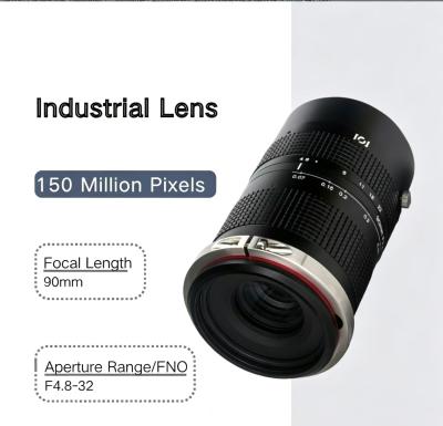 China 150MP M72 Mount Telephoto Machine Vision Lens Industrial Inspection Lens Adjustable Iris Range for sale
