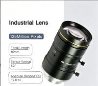 China F2.8 C Mount Fixed Focus Industrial Machine Vision Lens Wide Angle 125MP 16mm for sale