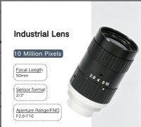 China 10MP Resolution 50mm Focal Length C-Mount Industrial Machine Vision Lens for 420~1000nm Spectral Range for sale