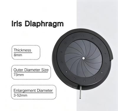 China 8mm Thickness Steel Manual Iris Adjustable Aperture 19.8mm Diameter for Photography for sale