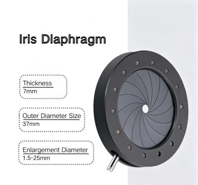 China Precision Stainless Steel Manual Iris Aperture With 14 Blades For Laboratory Equipment for sale
