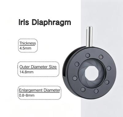 China 8 Blade Design Steel Manual Iris 0.8mm To 8mm Adjustable Aperture For Photography for sale