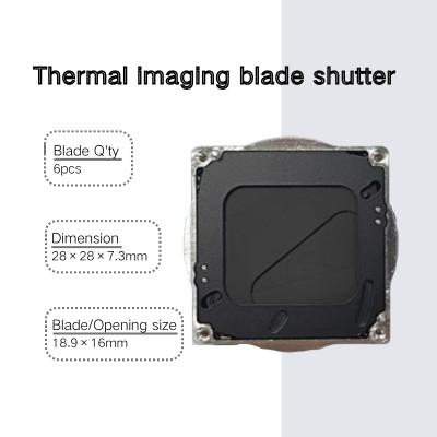 China IR Thermal Imaging 6 Blades Blade Shutter 3.3V DC Bistable High Speed Detector Calibration Metal Built-in Module for sale