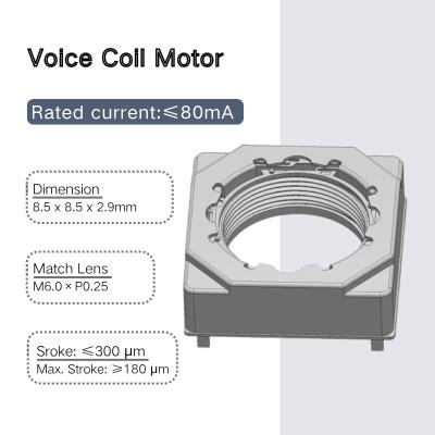 China 8.5 x 8.5 x 2.9mm M6XP0.25 Voice Coil Motor Actuator VCM for sale
