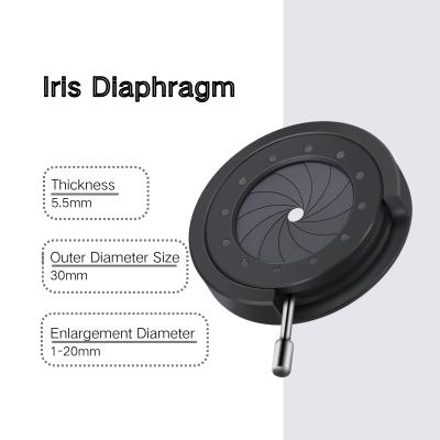 China 12-Blade Manual Iris Diaphragm for Round Uniform Optical Aperture for sale