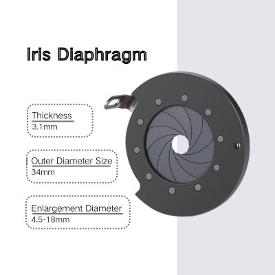 China Precision 4.5~18mm Manual Adjustable Iris Aperture for Optics for sale