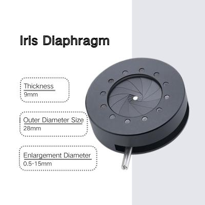 China Aluminum Alloy Manual Iris Diaphragm for Optical Beam Control for sale
