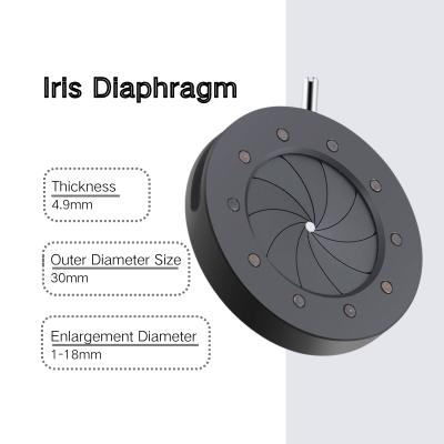 China Manual 1~18mm Focus Iris Diaphragm with Adjustable Aperture for sale