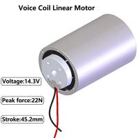 China Extra Long Stroke Voice Coil Motor 45mm Travel 22N Through Bore for sale