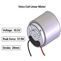 China Extreme Force Voice Coil Motor 58N Peak 20mm Stroke Compact 40mm Body for sale