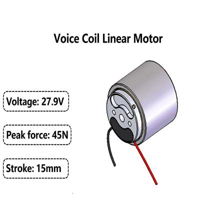 China High Continuous Force Voice Coil Motor 45N Peak 15.6N Sustained for sale