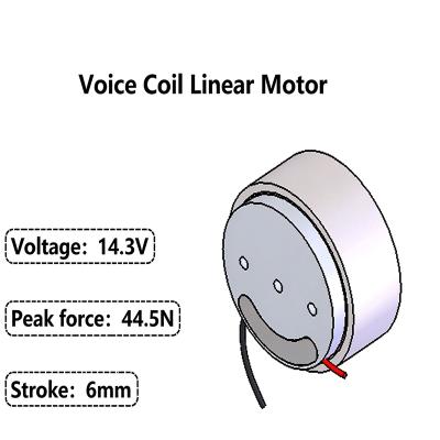 China Ultra Compact High Force Voice Coil Motor 44.5N Peak 6mm Stroke for sale