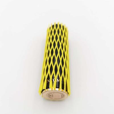 China Customized 10-200mm Width Blue and Yellow Nylon Protective Sleeve Tube Net for Metal Parts for sale