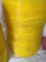 China Customized 10-200mm Width Blue and Yellow Nylon Protective Sleeve Tube Net for Metal Parts for sale