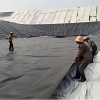 China Minimalist HDPE Geomembrane for Farm Pond Liner 1mm 1.5mm 2mm Thickness Length 50-200m for sale
