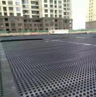 China Rectangle Waterproof HDPE Drainage Board Dimple Membrane Drain Mat for Green Roof for sale