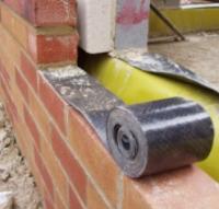 China Black Embossed Polythene Damp Proof Course for Wall Hotel Construction Waterproof for sale