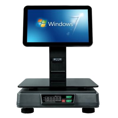 China 10 Points Capactive Touch Windows Electronic Digital Weighing Pos Scale with Power Supply for sale