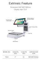 China Supermarket POS System with Touch Screen and 32GB/64GB/128GB/256GB Hard Disk Capacity for sale