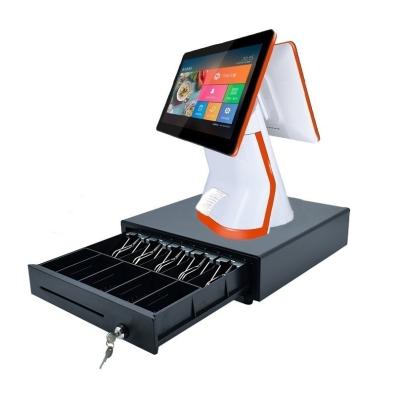 China Windows/Android POS Machine with 10 Points Capactive Touch and VFD Dual Screen for sale